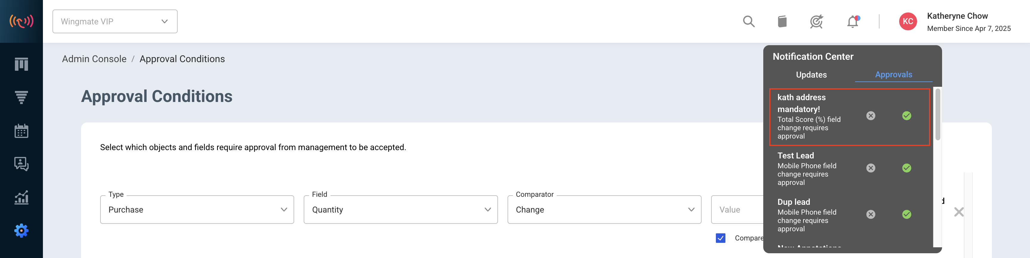 Approvals: How to Accept/Reject an Approval – Wingmate Support