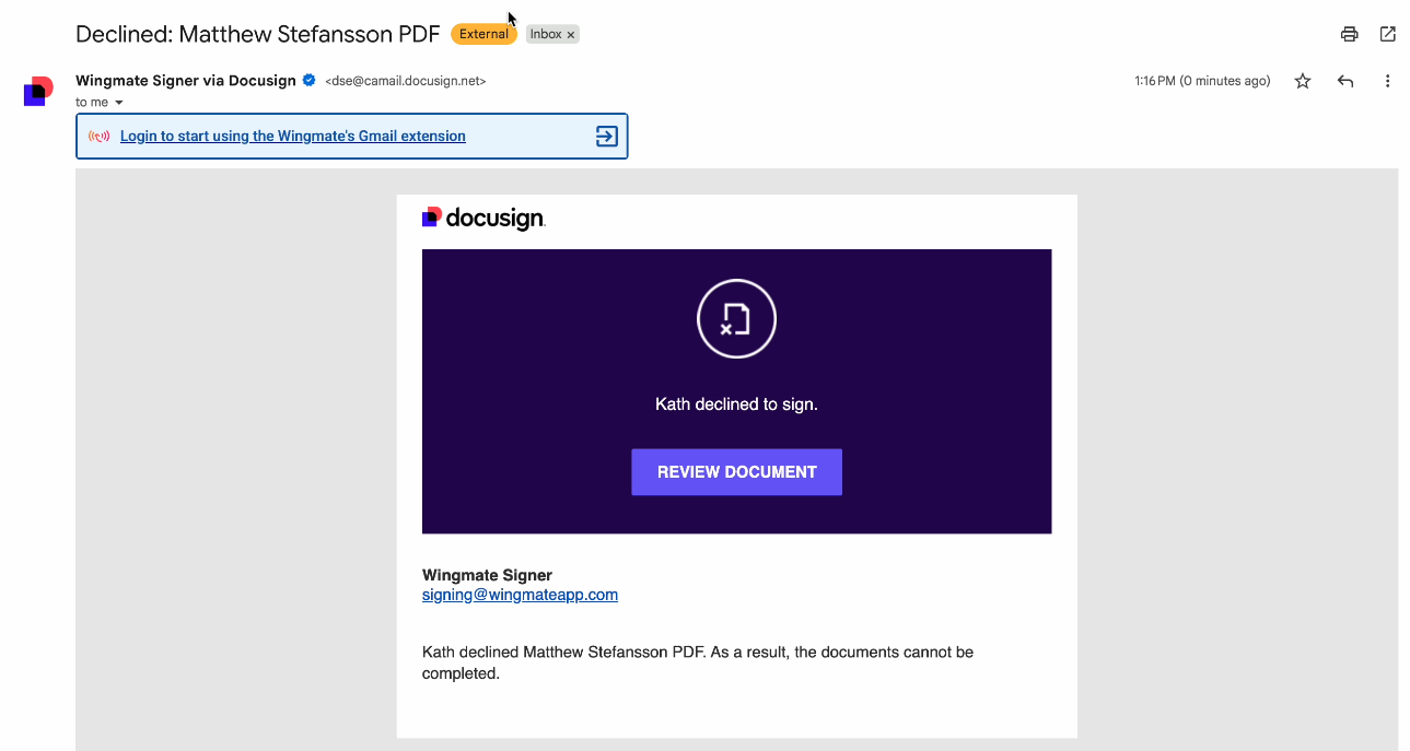 DocuSign: Declining/Voiding an EasyDocs Agreement with DocuSign ...