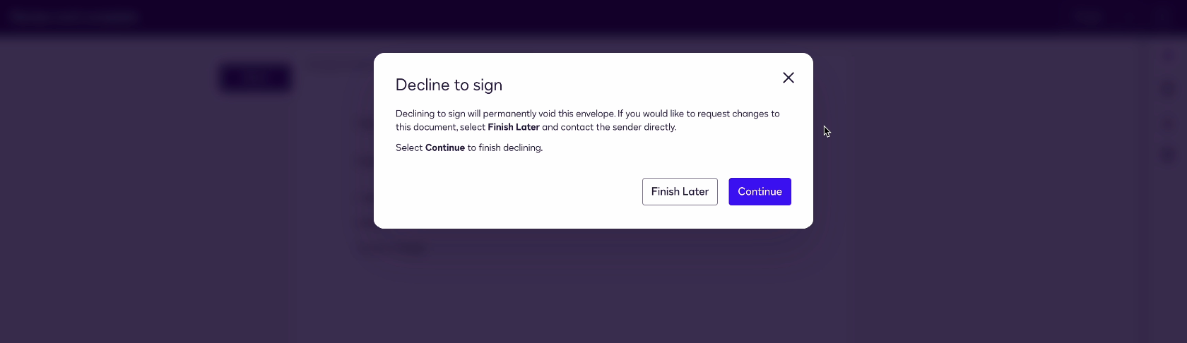 DocuSign: Declining/Voiding an EasyDocs Agreement with DocuSign ...