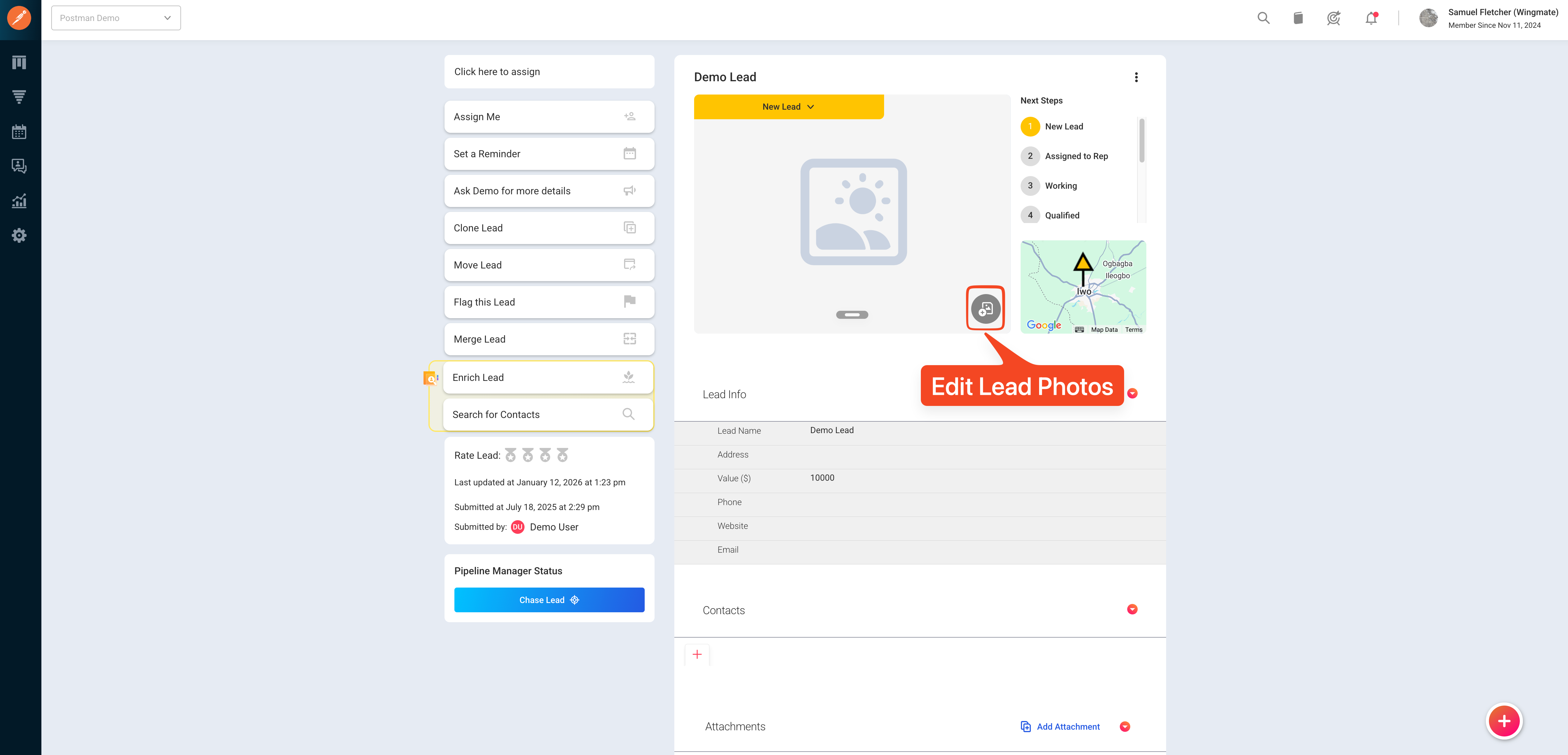 Leads: How to Re-Arrange Images on a Lead – Wingmate Support